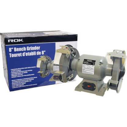 ROK 80306 BENCH GRINDER 8 INCH | Adam's Tarp & Tool Ltd