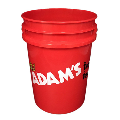Pro-Western Plastics 20L / 5 US Gallon Red Bucket with Adams Tarp ...