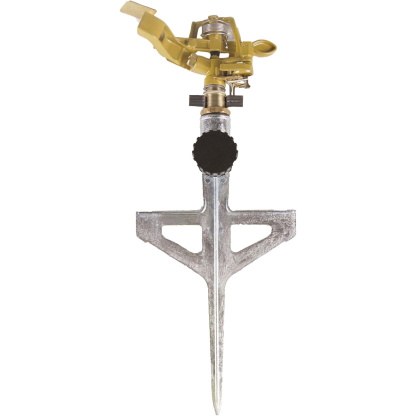 New-Line N598EWS Medium Duty Zinc Impulse Sprinkler, Spike Base | Adam ...
