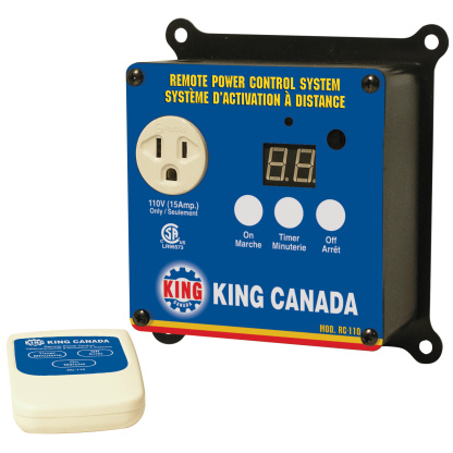 KING CANADA RC-110 110V remote power control system for dust collector ...