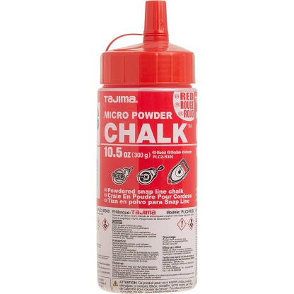 Tajima PLC2-R300 300G / 10.5oz Red Micro Chalk Line Powder | Adam's ...