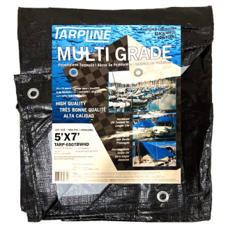 Tarpline 0507BWHD 5’x7′ Multi-Grade 9mil Black / White Reversible HD ...