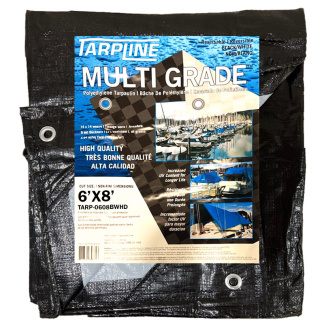 Tarpline 0608BWHD 6’x8′ Multi-Grade 9mil Black / White Reversible HD ...