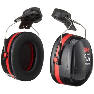 3M H10P3E Peltor Optime 105 27dB Earmuffs Red / Black, Hard Hat ...
