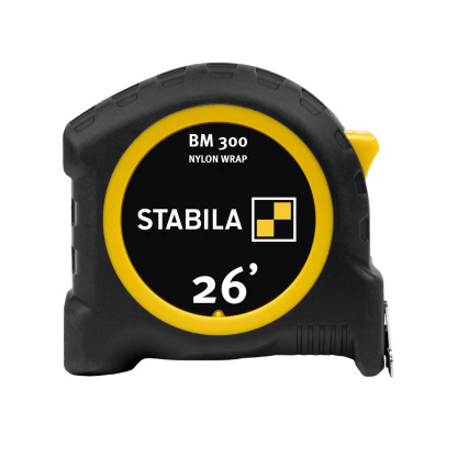 STABILA 30526 Pocket tape BM 300, 26′, imperial scale | Adam's Tarp ...