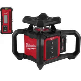 Milwaukee 3701-21 M18 Red Exterior Rotary Laser Level Kit w/ Receiver ...