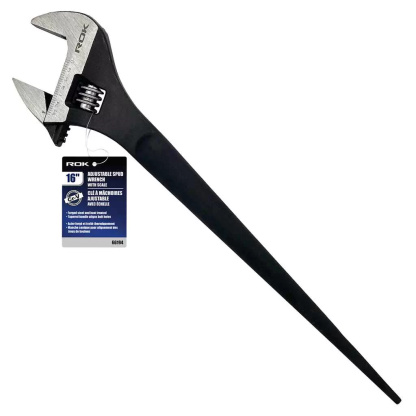 ROK 66194 16″ Adjustable Spud Wrench with Scale | Adam's Tarp & Tool Ltd