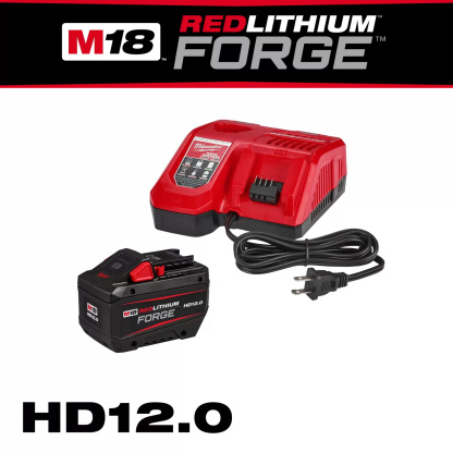Milwaukee 48-59-1300 M18 REDLITHIUM FORGE HD12.0 Starter Kit with Rapid Charger | Adam's Tarp ...